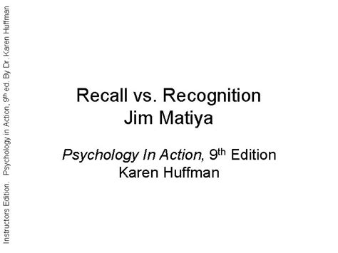 Instructors Edition Psychology In Action 9 Th Ed