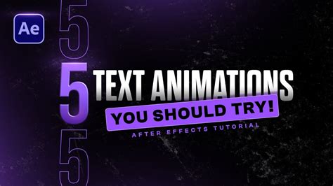 5 Creative Text Animation In After Effects For Freshers After