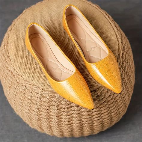 Stone Pattern Flat Shoes Women S Elegant Point Toe Dress Temu Australia