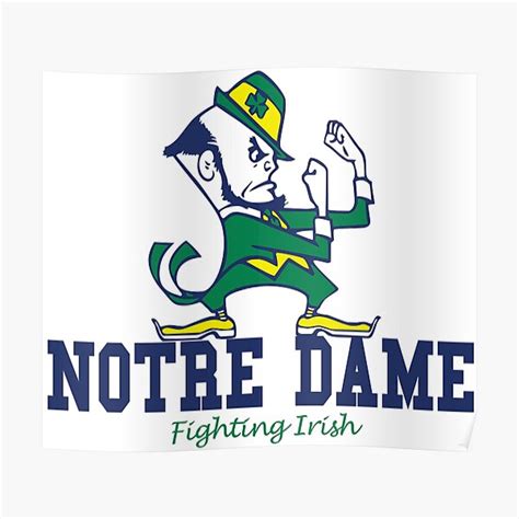 Notre Dame Fighting Irish Poster For Sale By Insafnajjar Redbubble