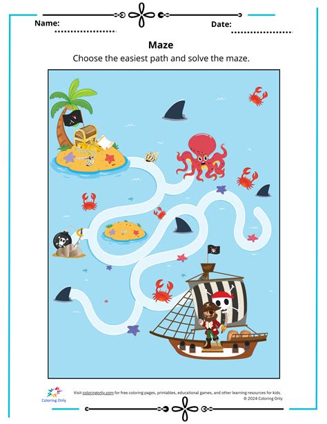 Find The Path Free Printable Worksheet