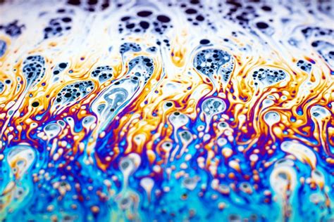 Beautiful Psychedelic Abstraction Formed By Light On The Surface Of A