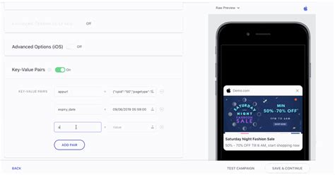 Creating Dynamic Push Experiences Using Key Value Pairs