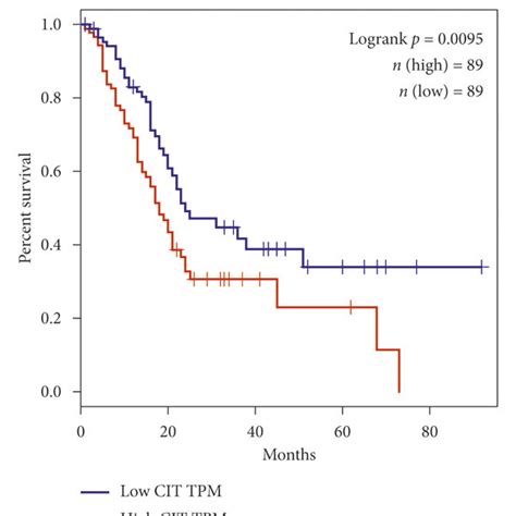 CIT Is Overexpressed In Human PDAC And Predicts Poor Survival A CIT