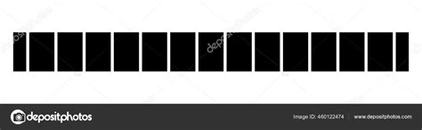Horizontal Dashed Segmented Lines Design Shape Element Stock Vector By