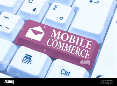 Conceptual Caption Mobile Commerce Word For Using Mobile Phone To Conduct Commercial