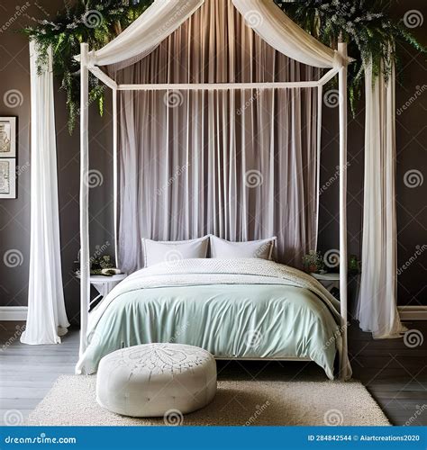 Enchanting Fairy Tale Bedroom A Magical Bedroom With A Canopy Bed Twinkling Fairy Lights And