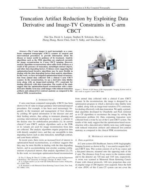 Pdf Truncation Artifact Reduction By Exploiting Data Derivative And