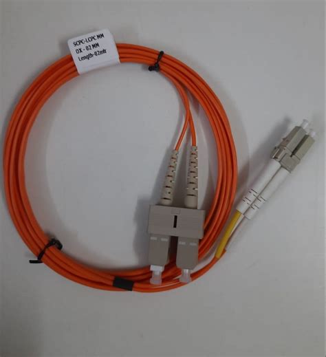 Yellow PVC OFC Patch Cord SC PC To LC PC Multi Mode Duplex At