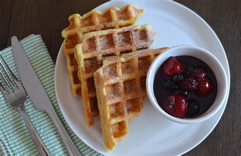 Playing With Flour Berry Compote With Belgian Waffles