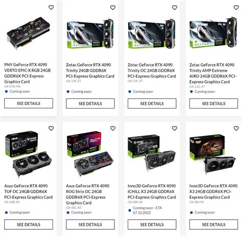 Nvidia Geforce Rtx 4090 4080 16 Gb 4080 12 Gb Custom Models Listed By Ocuk Prices Range From