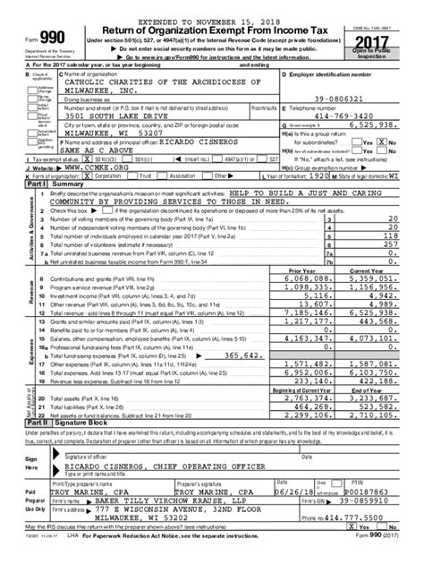 Return Of Organization Exempt From Income Tax Fill Online Printable