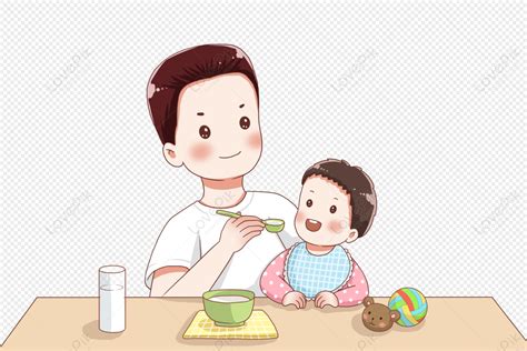 爸爸喂孩子吃飯圖片素材 Pptx圖片尺寸3000 × 2000px 高清圖案401760311