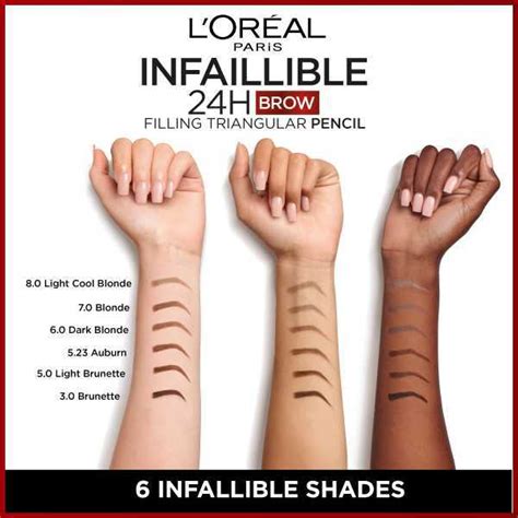 Loreal Paris Infallible 24h Brow Pencil 3 0 Brunette Make Up Superdrug