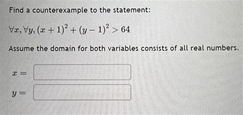 Solved Find A Counterexample To The Statement