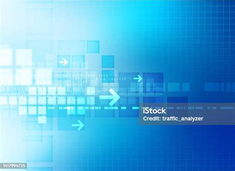 추상적임 청색 배경 1에 대한 스톡 벡터 아트 및 기타 이미지 1 가상현실 디자인 Istock