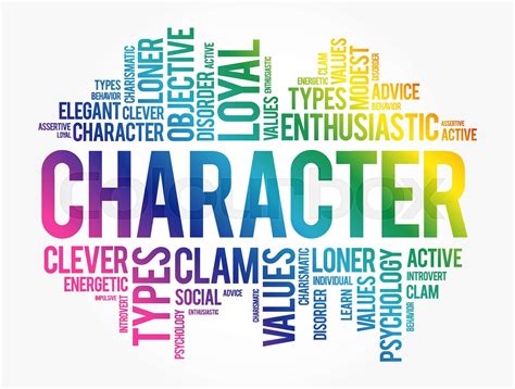 Character Word Cloud Collage Stock Vector Colourbox