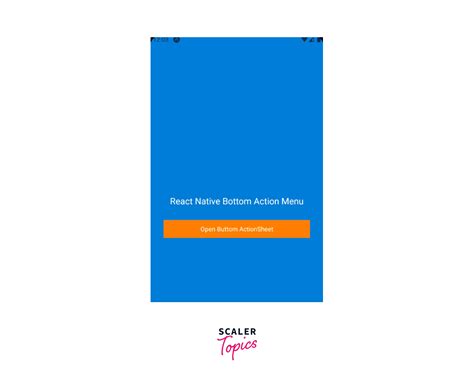 React Native Action Sheet Scaler Topics