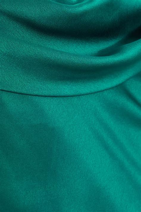Bottle Green Satin Drop Shoulder Maxi Dress Quiz Clothing