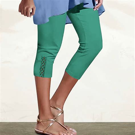 Itsame Womens Capri Leggings Plus Size High Waist Yoga Stretch Workout