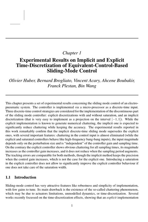 Pdf Experimental Results On Implicit And Explicit Time Discretization
