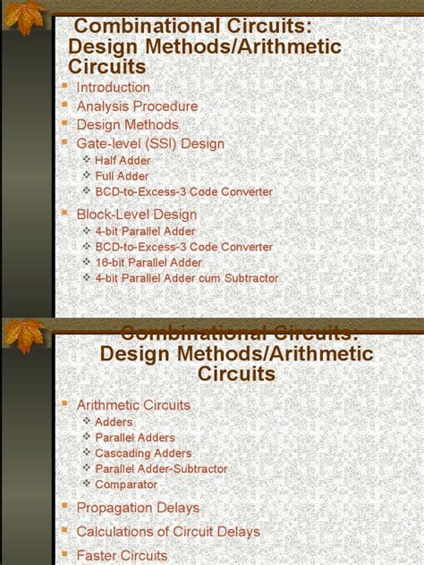 combinational ckts arithmetic ckts integrated circuit very large