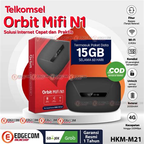 Telkomsel Orbit Mifi N2 Portable Modem Wifi 4G High Speed Bonus Data