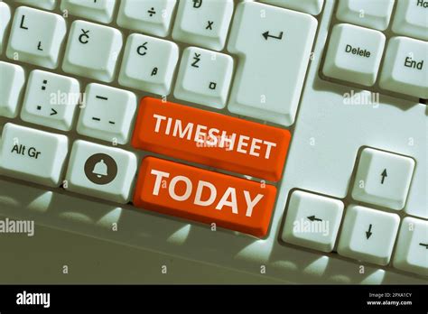 Conceptual Caption Timesheet Word For Graphical Representation Of Period Time On Which Events