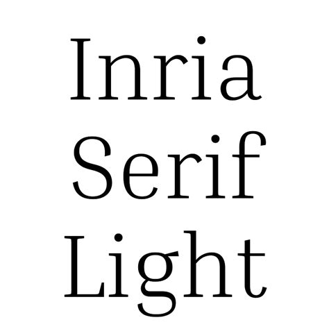 Inria Serif Light Free Fonts On