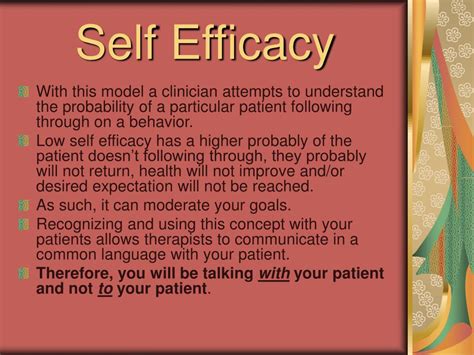Ppt Self Efficacy Powerpoint Presentation Free Download Id6519373