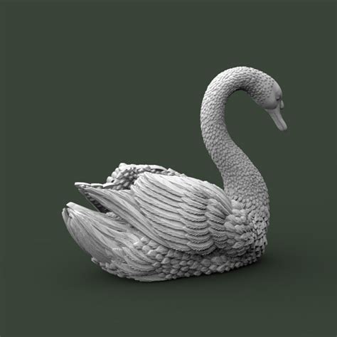 3d Printable Swan By 3dimontis