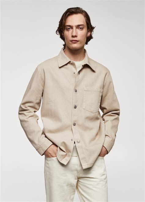 Sobrecamisa Vaquera Bolsillos Hombre Mango Perú