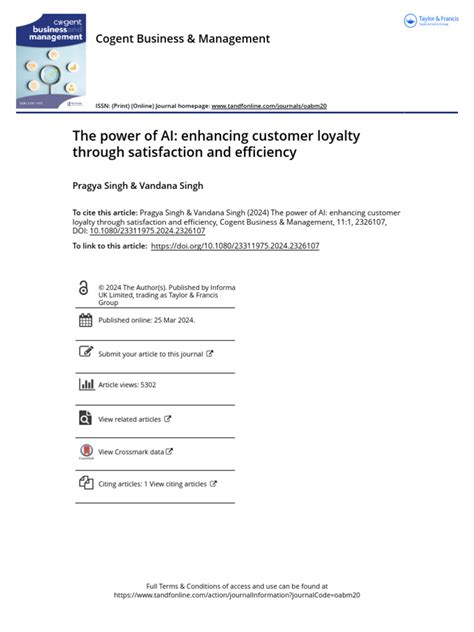 The Power Of Ai Enhancing Customer Loyalty Through Satisfaction And
