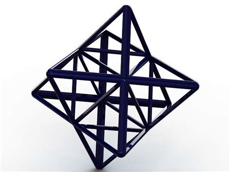 Wireframe Shape Stellated Octahedron 3D Model 3D Printable CGTrader