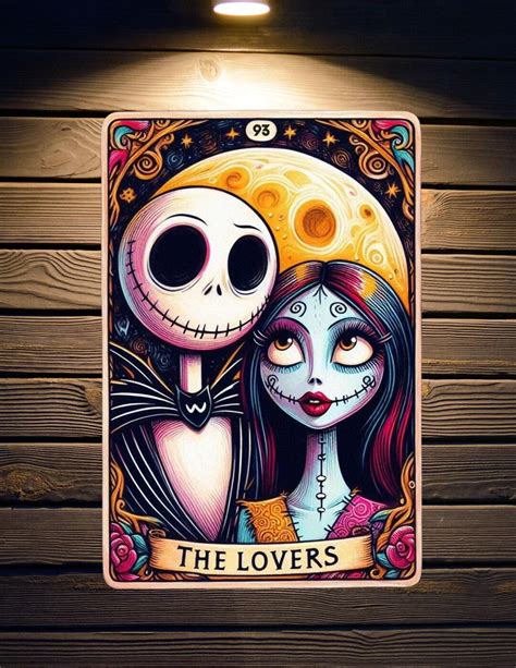 The Lovers Tarot Card Vinyl Sticker Salllly And Jackk Etsy