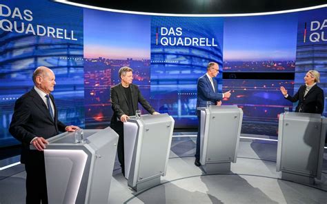 Ard Wahlarena Die Aussagen Von Scholz Habeck Merz Und Weidel Im