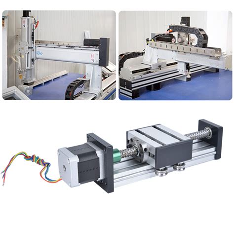 200mm Stroke Single Shaft Ball Screw Linear Guide Rail Cnc Sliding Table With 42 Motor 1610