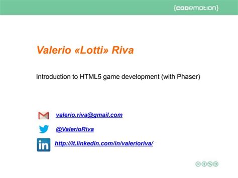 Introduction To Html5 Game Development With Phaser Pptx