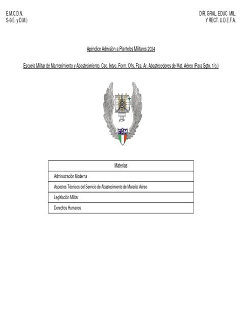 E M C D N S 6 E Y D M Dir Gral Educ Mil Y Rect U D E F A Pdf