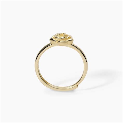 Anello In Argento Dorato Con Rosa E Zircone Mabina Gioielli