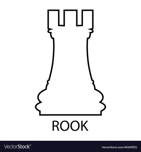 Rook Chess Piece Royalty Free Vector Image Vectorstock