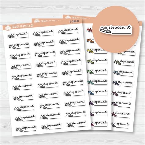 Step Count Event Labels Step Tracker Exercise Icon Script Planner
