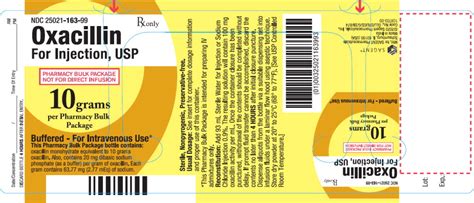 Oxacillin Injection Package Insert