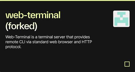 Web Terminal Forked Codesandbox