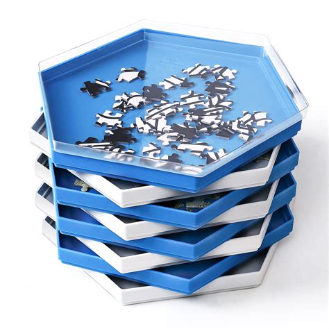 becko stackable puzzle sorting trays jigsaw puzzle sorters with lid