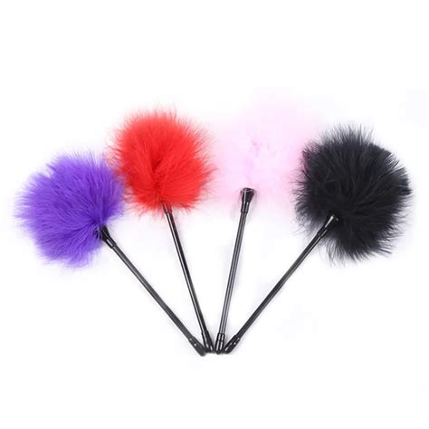 Flirtation Feather Sex Toy Feather Teasing Stick Fun Stick Multicolor