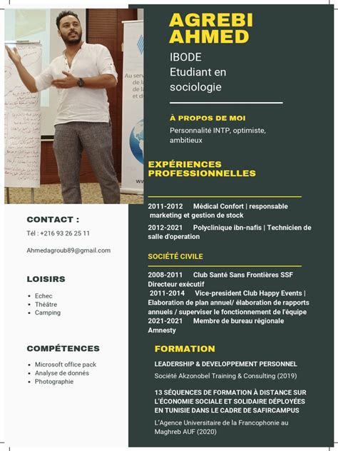 Cv Ahmed Agrebi Pdf