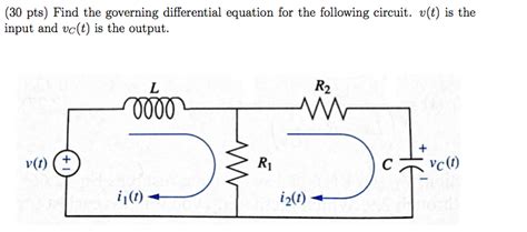 Solved Find The Governing Differential Equation For The