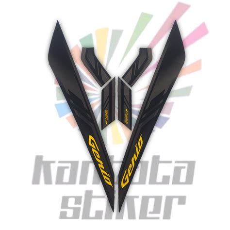 Stiker Striping Lis Body Motor Honda Genio Iss Full Hitam Standar Full Set Lazada Indonesia