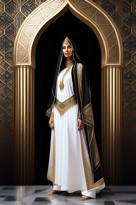 Lexica Arabian Mage White Gold Black Clothes